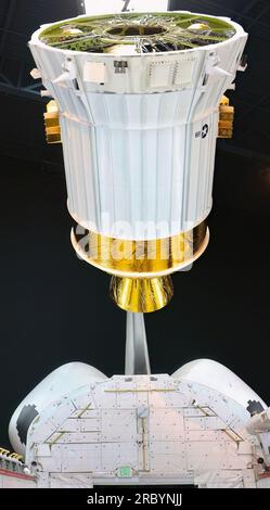 Mock ups of the Boeing Inertial Upper Stage autonomous upper-stage ...