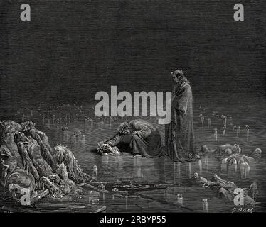 The Inferno, Canto 32 by Gustave Dore Stock Photo - Alamy