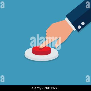 Red button icon, cartoon style Stock Vector Image & Art - Alamy
