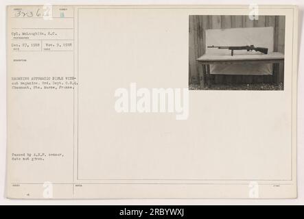 Browning automatic rifle without magazine ca. 1918 Stock Photo - Alamy