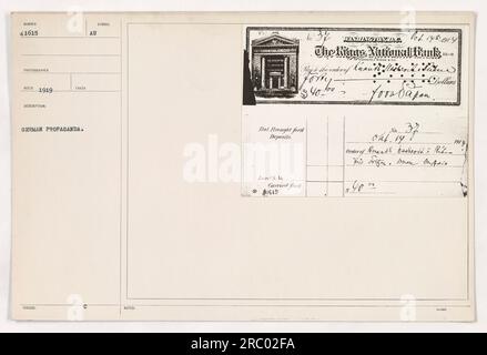 Soldiers examining German propaganda during World War One. The ...