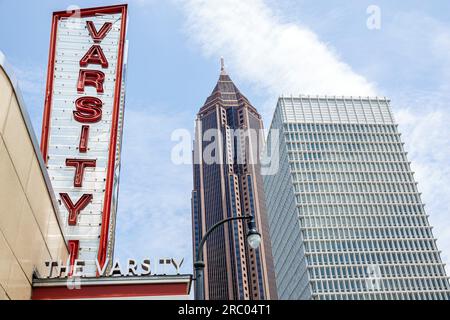 Atlanta Georgia,The Varsity restaurant sign,high rise rises skyscraper ...