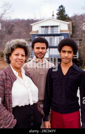 Pulitzer Prize winning author Toni Morrison with her sons Ford and ...