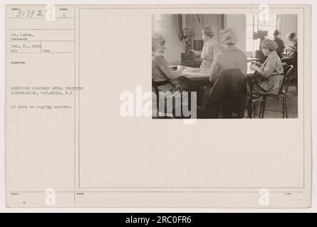 Image captures Lt. Lubbe operating a fulminating cap loading press at ...