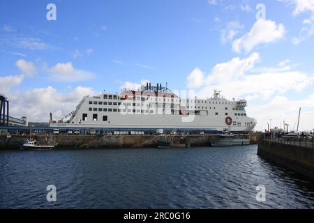 New Manx Man ferry arrives in Douglas Harbour Stock Photo - Alamy