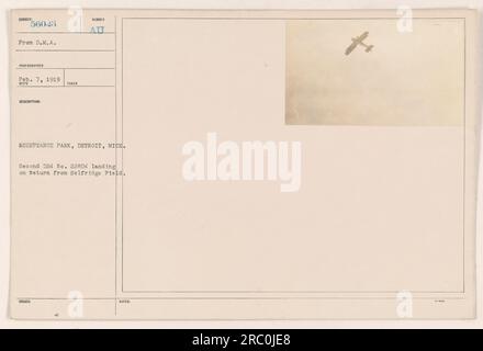 A DH4 aircraft with registration number 22804 and Lincoln Motor No. 116 ...