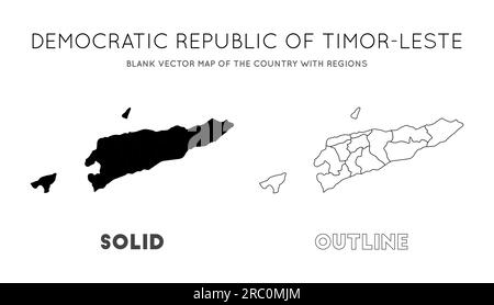 Timor-Leste map. Borders of Timor-Leste for your infographic. Vector ...