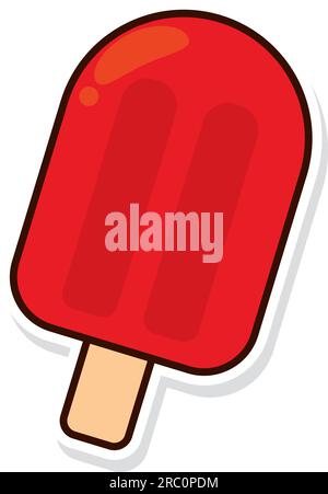 Isolated colored popsicle icon Cute design Vector Stock Vector Image ...