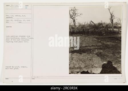 "PVT. Gibbon captured this photograph on 11-22-1918 in Meuse, France ...