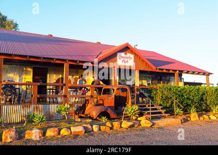 View of the exterior of the restored historic Quamby Pub, built 1860 ...
