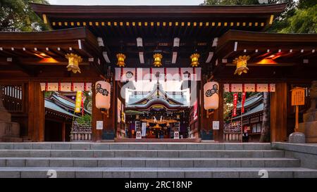 Fukuoka, Japan - Nov 20 2022: Kushida shrine in Hakata ward, founded in ...