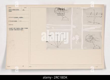 Chart for small arms rifle target designations. This photograph shows a ...