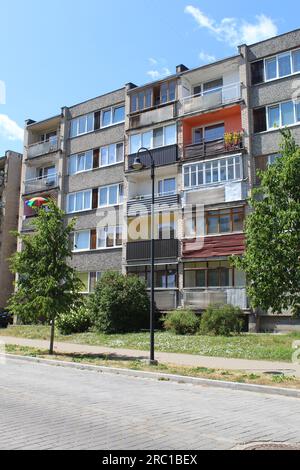 Soviet era khrushchevka apartment building in Daugavpils, Latvia Stock ...