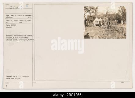 Funeral procession of Lieutenant Marchs T. Casey in Archangel, Russia ...