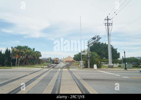 Frisco Railroad train at Port of Pensacola in the 1920s Stock Photo - Alamy