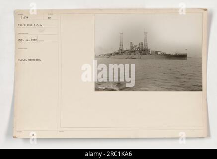 Photograph of the Battleship USS Michigan , Ships, Naval Vessels, Boats ...