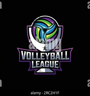 Volleyball Cup vector mascot esport logo emblem design modern style ...