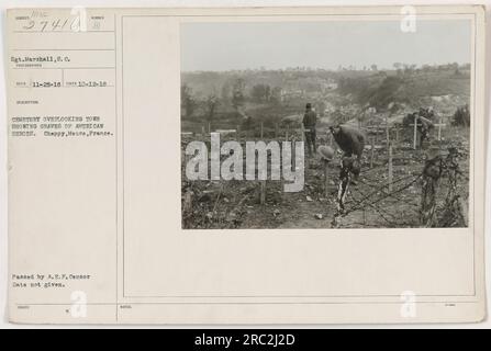 American graves at Cheppy, Meuse, France. Lt. Estep, S.C., captured ...