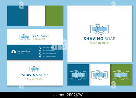 Soap logo design with editable slogan. Branding book and business card ...