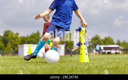 Ladder Drills Exercises for Football Soccer team. Young Players ...