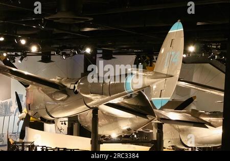 Lockheed P-38L Lightning WW2 Lizzie V fighter plane Seattle Washington ...