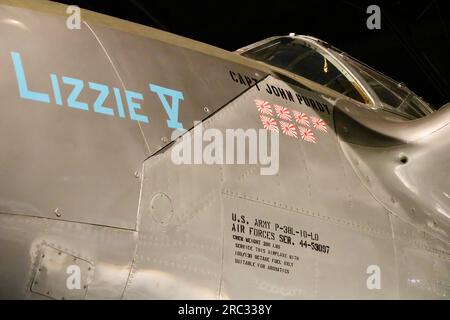 Lockheed P-38L Lightning WW2 Lizzie V fighter plane Seattle Washington ...