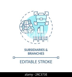 Linear subsidiaries and branches icon FDI concept Stock Vector Image ...
