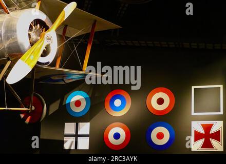 Sopwith Pup Reproduction WW1 fighter plane suspended in the Museum of ...