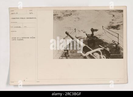 Depth charges of an American destroyer during World War I Stock Photo ...