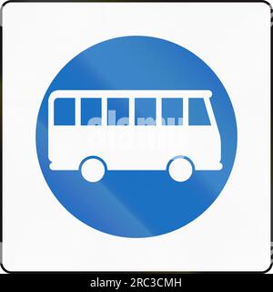 Austrian traffic sign at a bus lane Stock Photo - Alamy