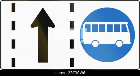 Austrian traffic sign at a bus lane Stock Photo - Alamy