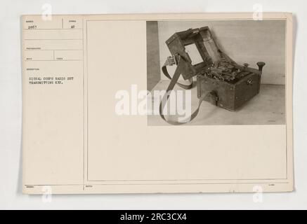 Signal Corps Radio Set Transmitting Key - This photograph, numbered 111 ...