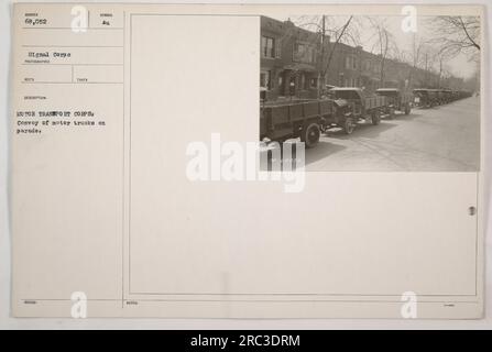 convoy of motor trucks from the American Military Activities during ...