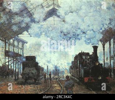 The Gare St-Lazare, oil painting by Claude Monet, 1877, The National ...