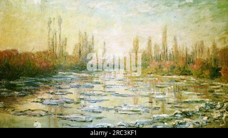 Claude Monet "Ice-floes", 1880. Painting. Lisbon, Museu Calouste ...