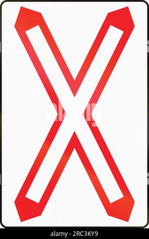 Warnkreuz/Austrian warning sign for single track unguarded level ...
