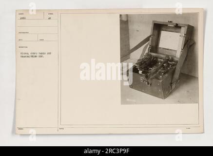 A Signal Corps Radio Set Transmitting Key from World War One. The ...