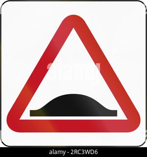 Bruneian sign indicating speed bumps or uneven road Stock Photo - Alamy