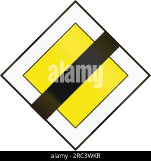 Polish regulatory sign - priority road Stock Photo - Alamy