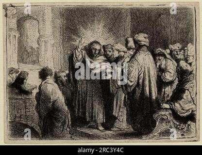 The 'Tribute Money' is an iconic religious painting, depicting a ...