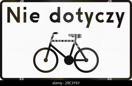 Polish traffic sign additional panel to specify the meaning of other ...