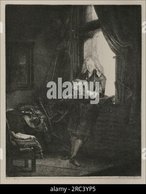 The 17th-century portrait of Jan Six, attributed to Rembrandt, portrays ...