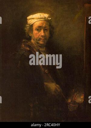 Rembrandt - Portrait of the Artist at His Easel Stock Photo - Alamy