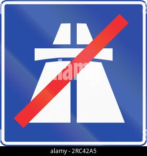 Chilean traffic sign: End of no overtaking zone. The text means: End of ...