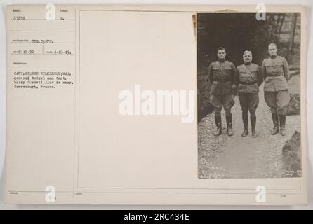 General officers posing for a group photo at Combat Information Bureau ...