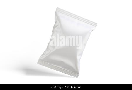 Potato chips packaging white color and rendered with 3D software Stock ...