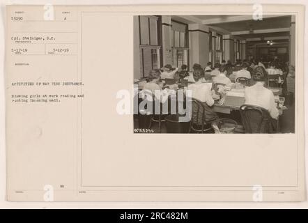 A female military or government personnel photographs an object or ...