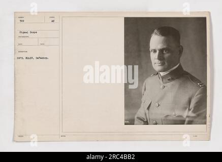 Captain Ellis, a member of the Infantry during World War I ...