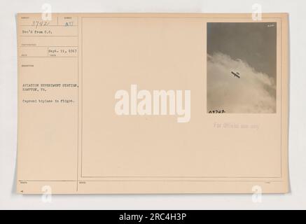 "Image of a Caproni biplane at the Aviation Experiment Station in ...