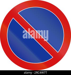 Polish traffic sign: No parking for more than 15 minutes in the ...